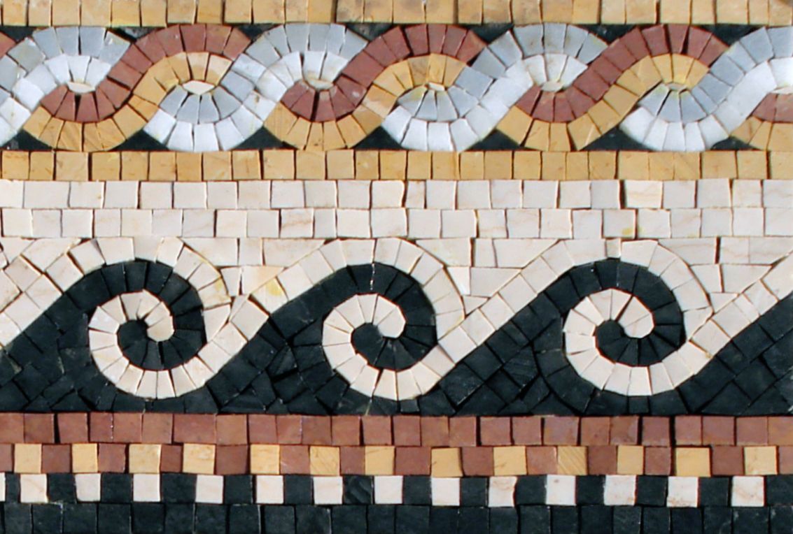 Multi-Patterned Border Mosaic, 600x20 cm - Mosaic Natural