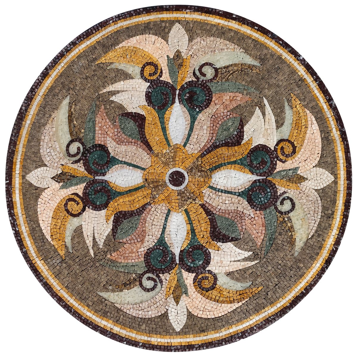 Natural Art Deco Mosaic Medallion - Mosaic Natural