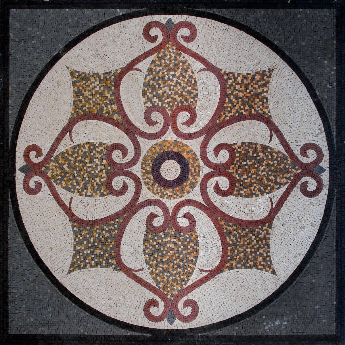 Ornate Square Mosaic - Mosaic Natural