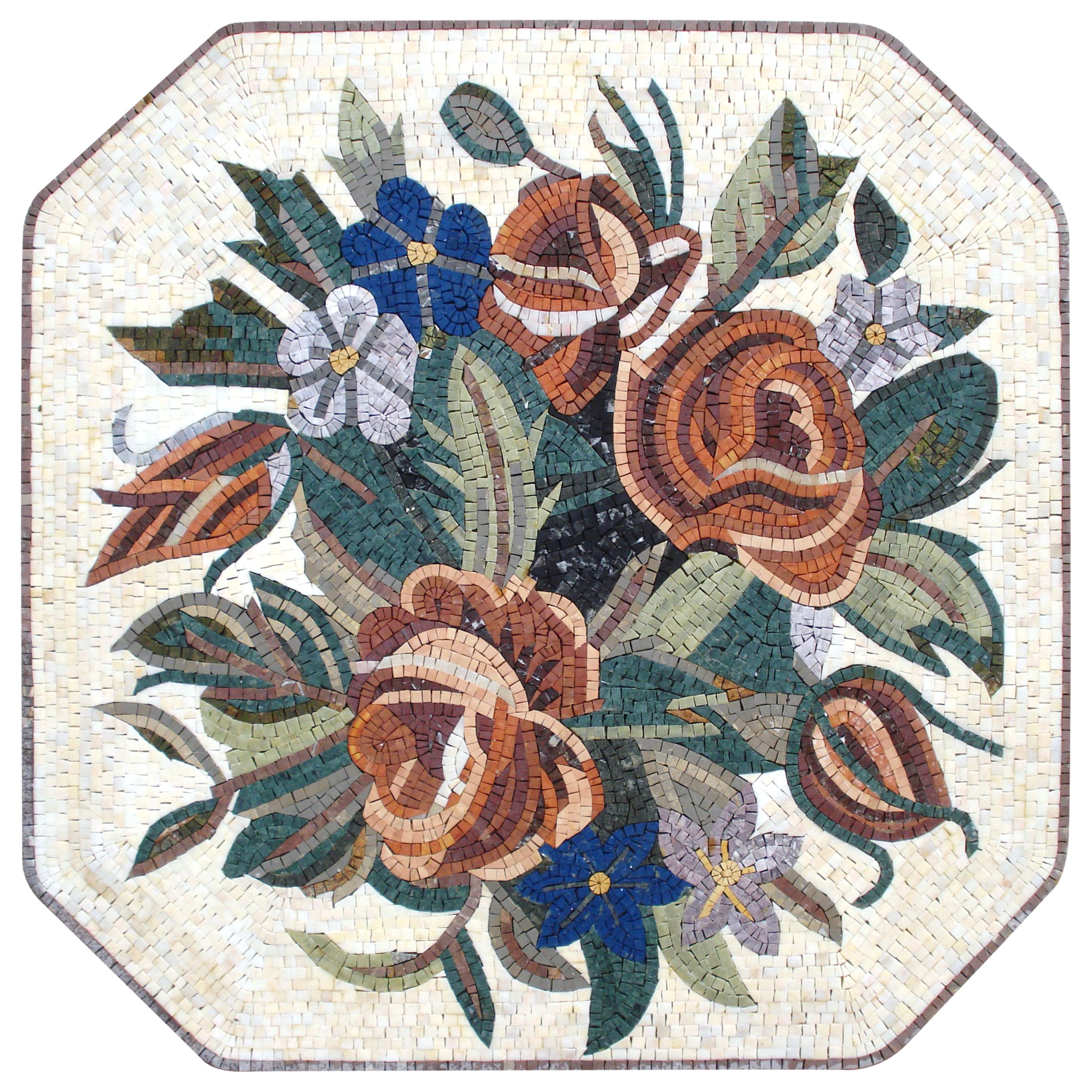 Octagon Flower Mosaic | Mosaic Natural