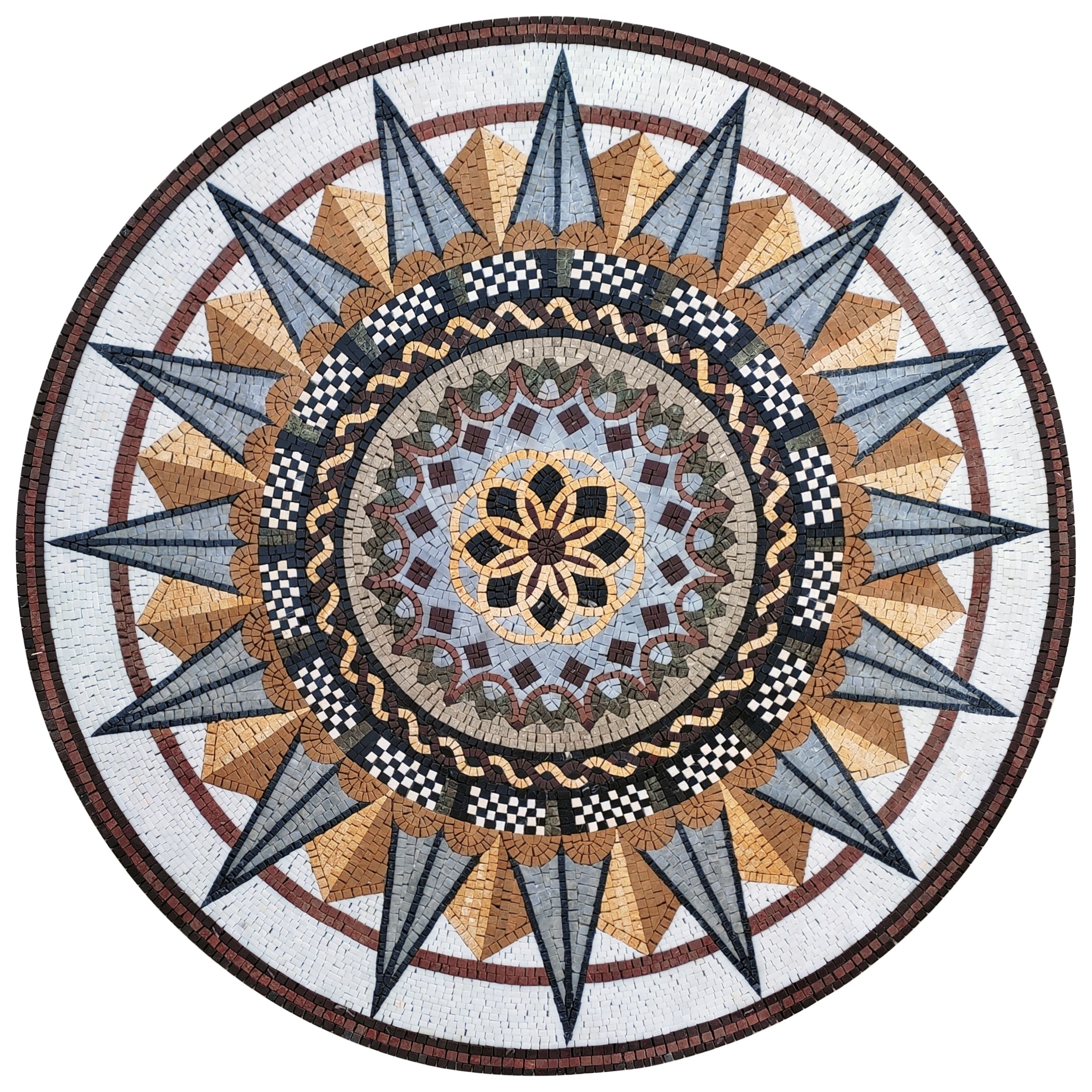 Multicolored Radial Mosaic | Mosaic Natural