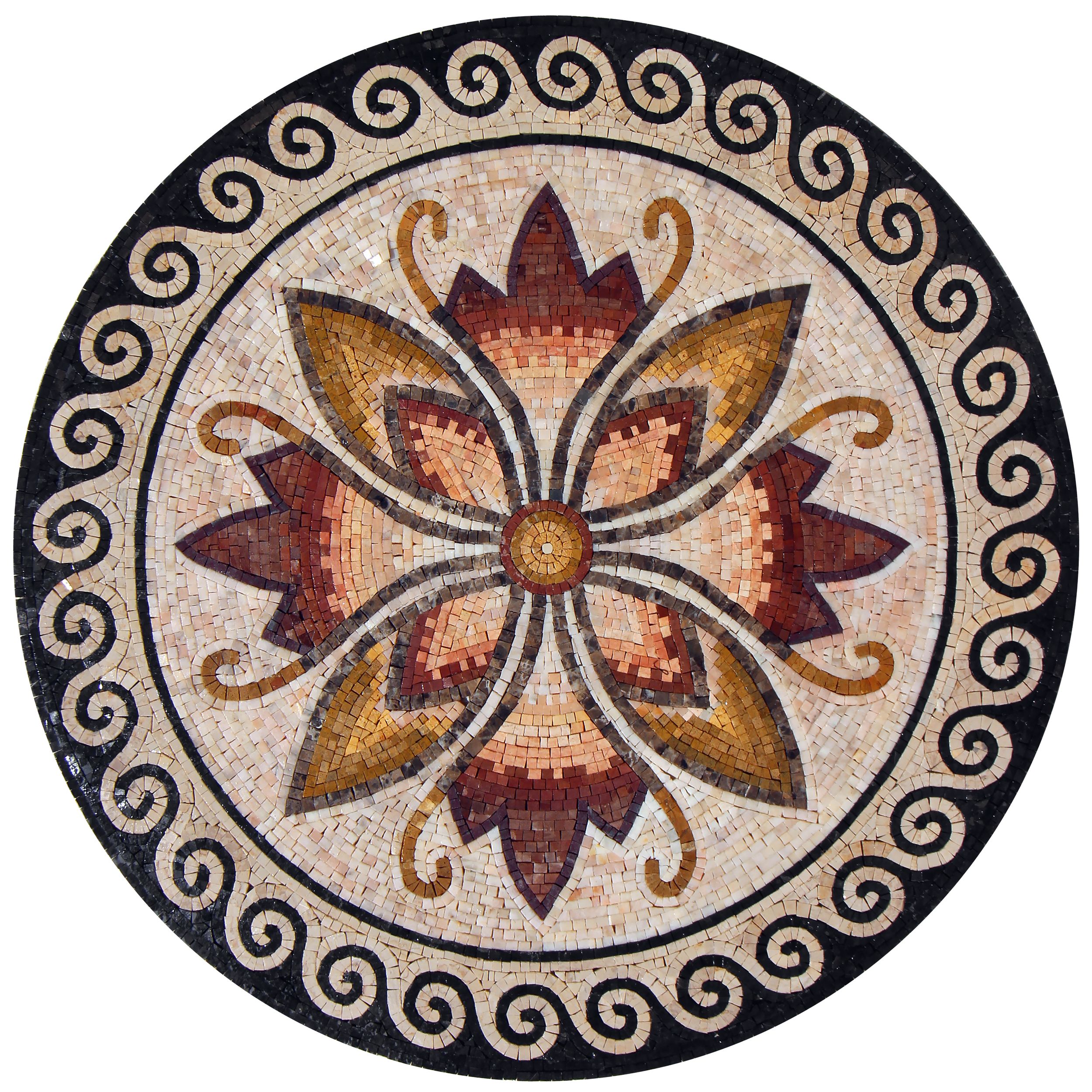 Fiery Flower Mosaic | Mosaic Natural