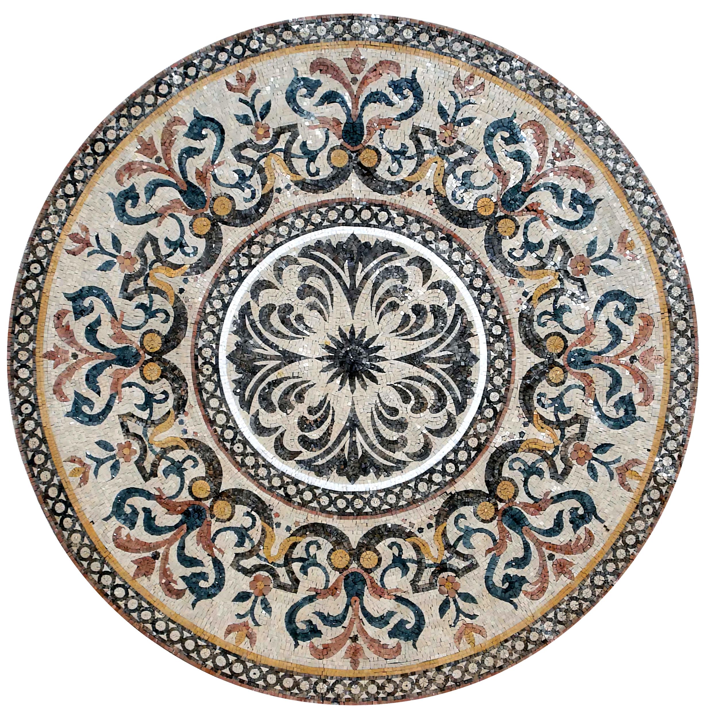 Intricate Floral Pattern Mosaic | Mosaic Natural