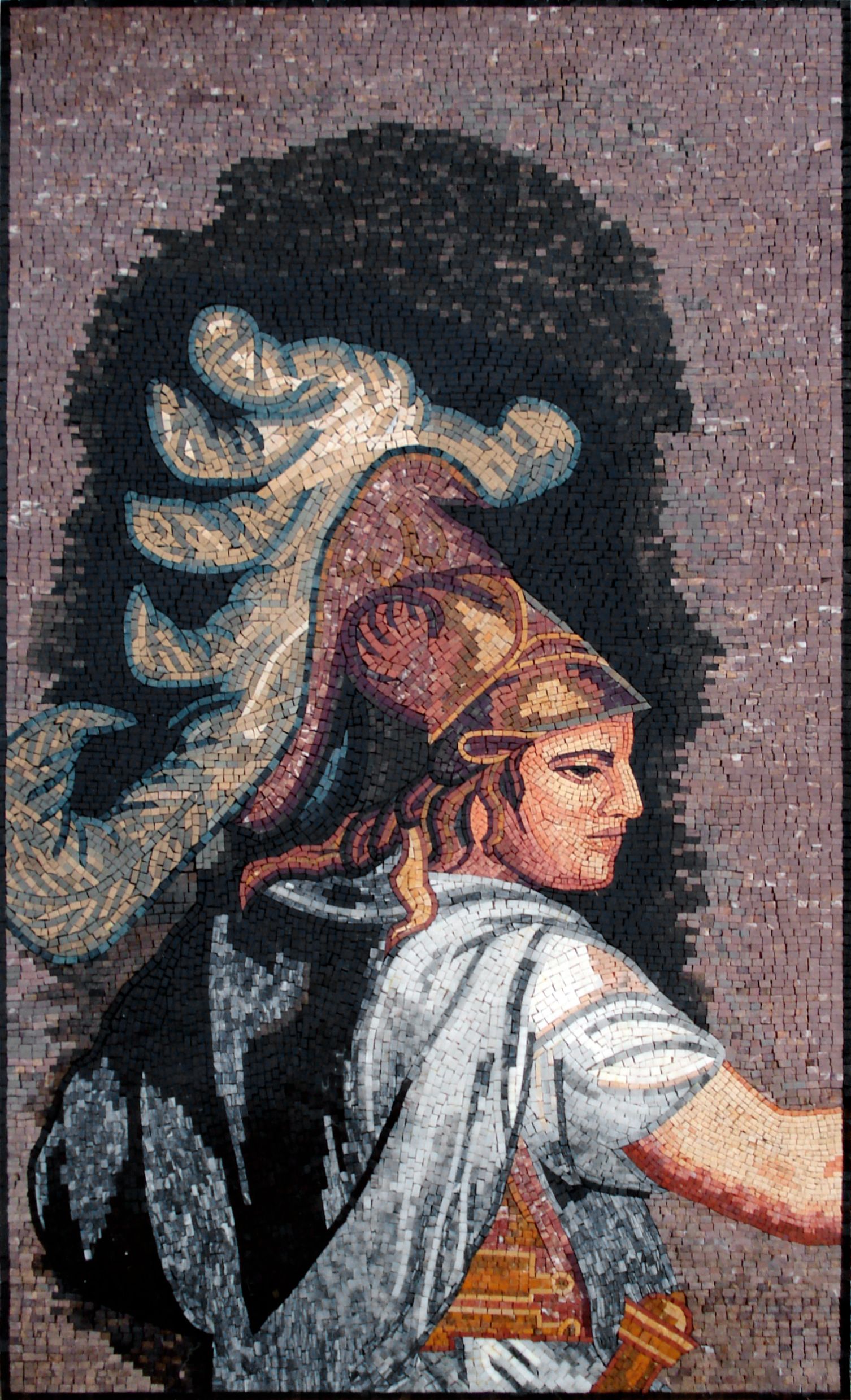 Roman Centurion Portrait Mosaic | Mosaic Natural
